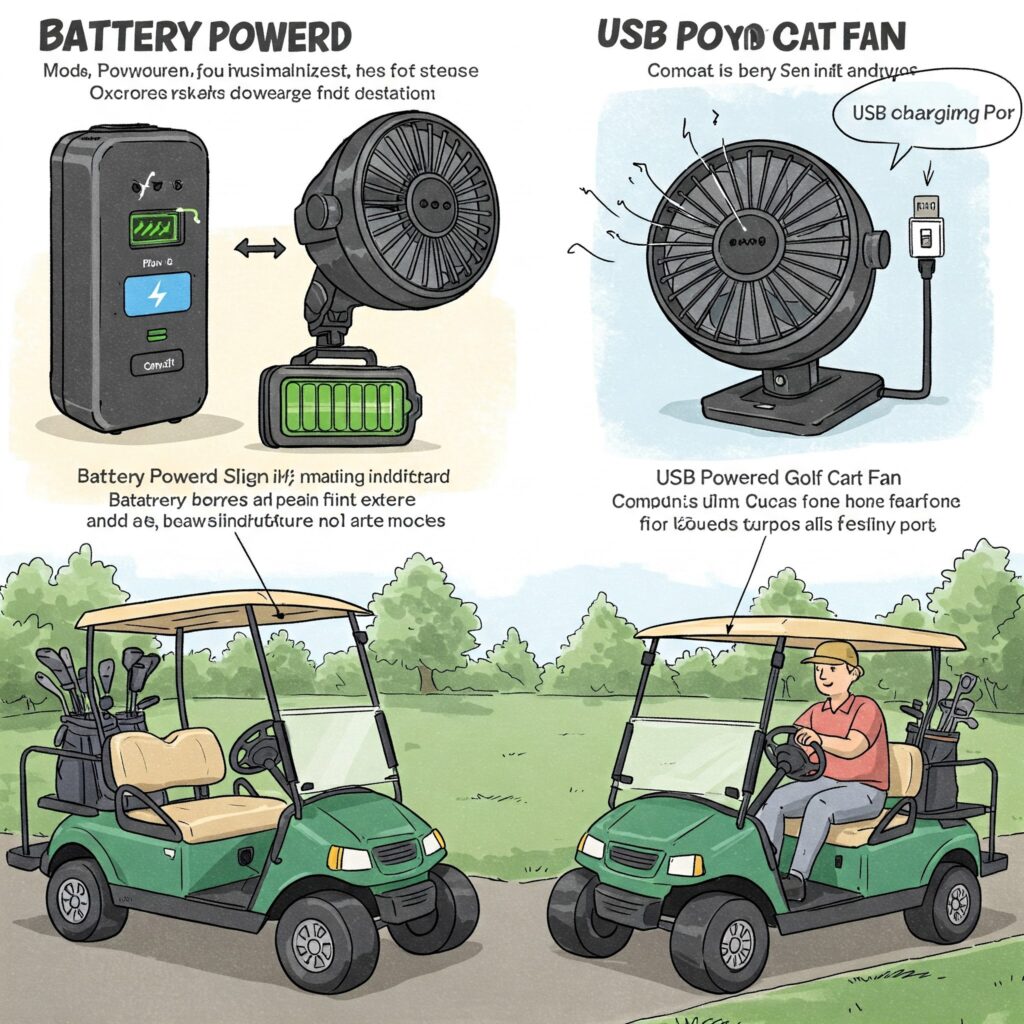 7 Best Golf Cart Fan Options for Ultimate Cooling in 2025 - golfequiphub
