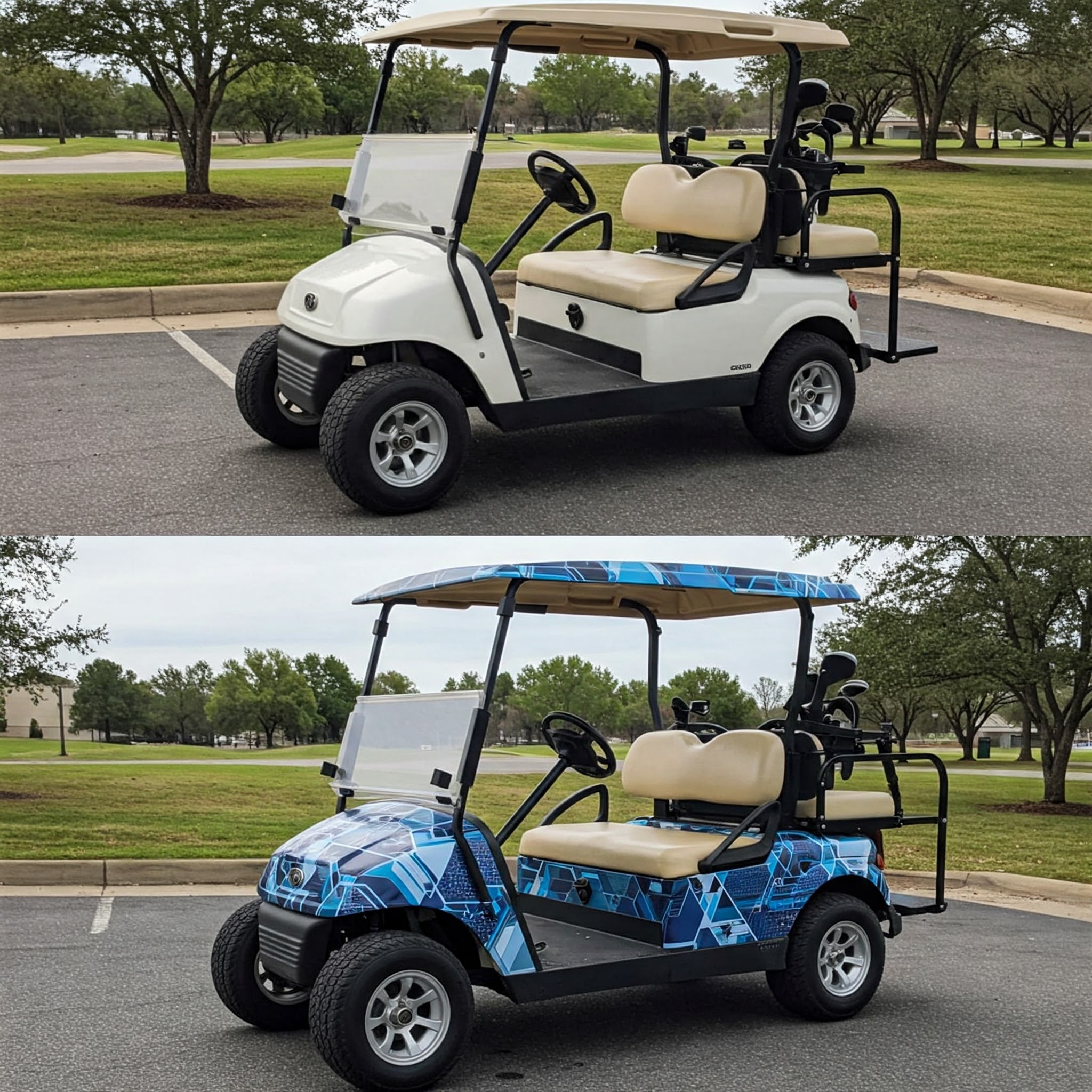 10 Stunning Golf Cart Wraps to Transform Your Ride in 2025 - golfequiphub