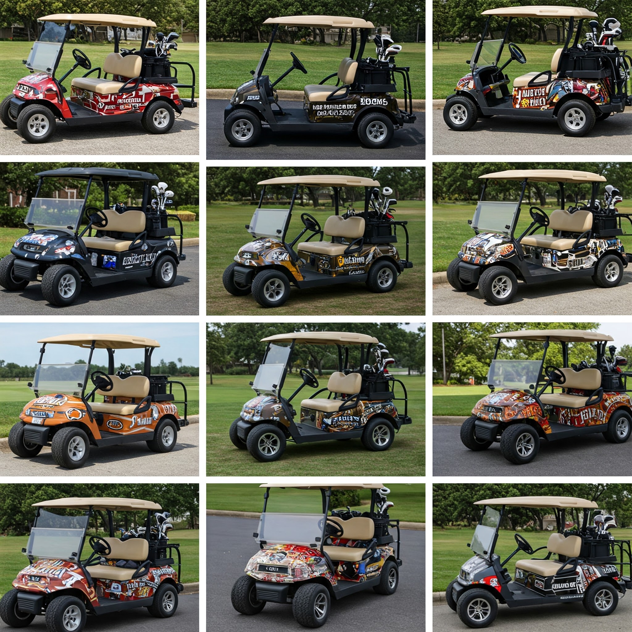 10 Stunning Golf Cart Wraps to Transform Your Ride in 2025 - golfequiphub